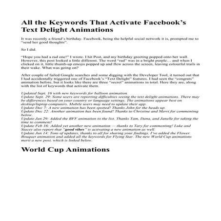 Le Animazioni di Facebook | PDF