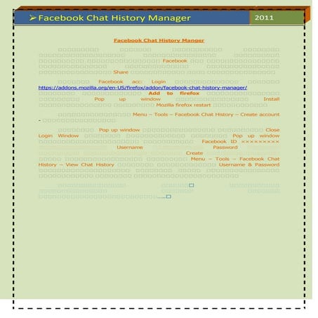 Facebook chat history manager | DOCX