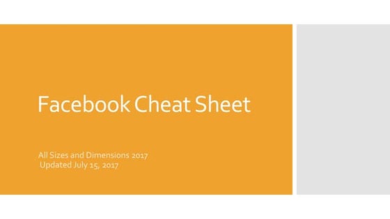 Social Media Image Sizes: a Handy Reference Guide | PDF