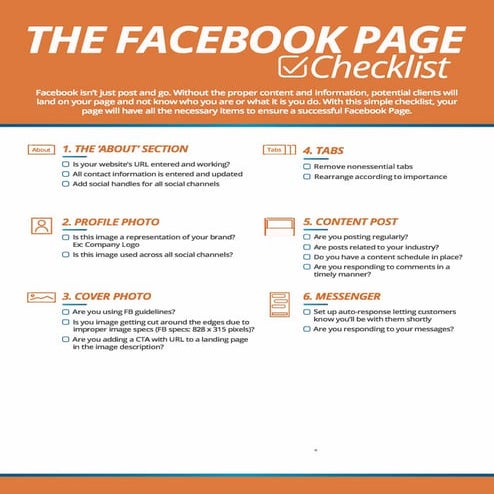 Facebook checklist | PDF