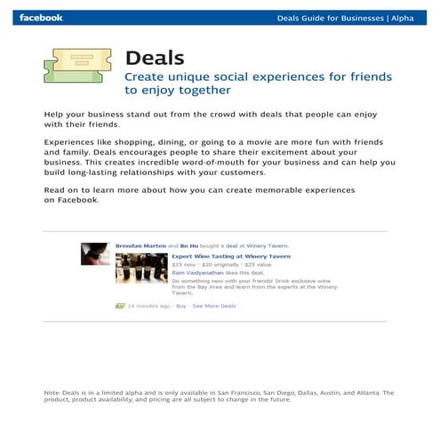 Facebook Deals | PDF