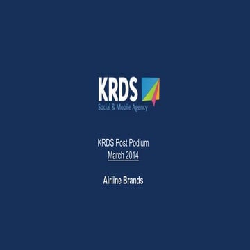 KRDS Singapore Post Podium / March 2014: Airline Brands | PPT