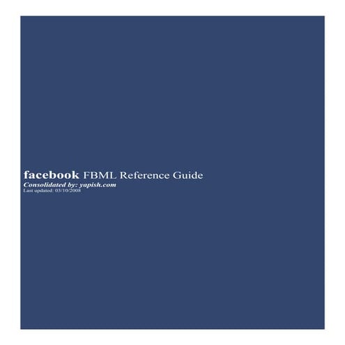 Manual Facebook FBML | PDF | Web Design and HTML | Internet