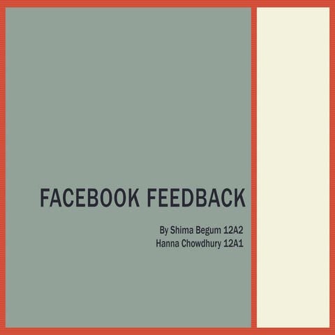 Facebook feedback | PPT