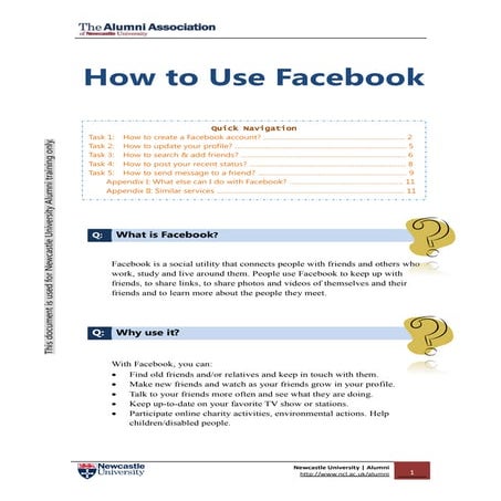 How to use Facebook | PDF