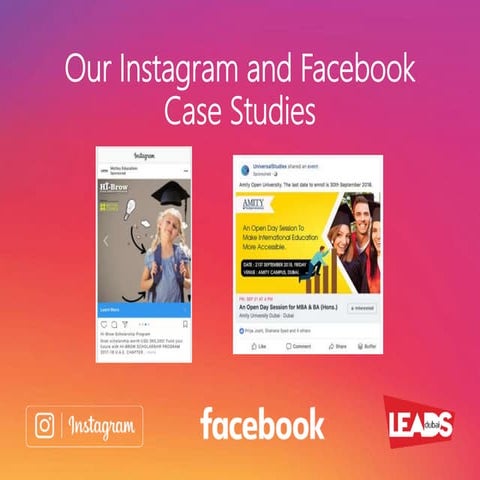 Facebook & Instagram Case Studies | PPTX
