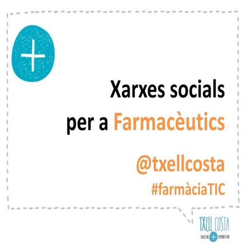 Facebook i twitter per a farmacèutics | PPTX
