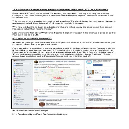 Facebook Reimagines the News Feed | PDF
