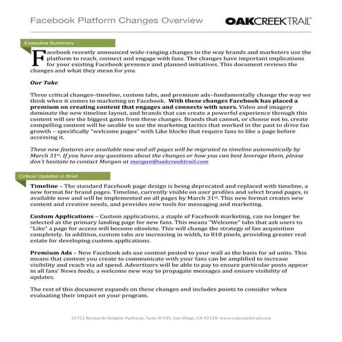Facebook platform changes | PDF