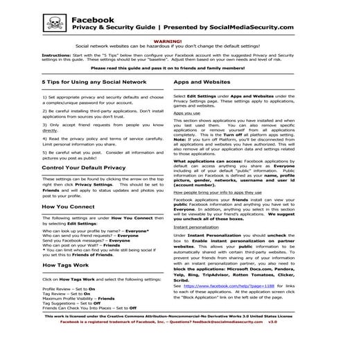 Facebook Privacy and Security Guide | PDF | Internet for Beginners | Internet