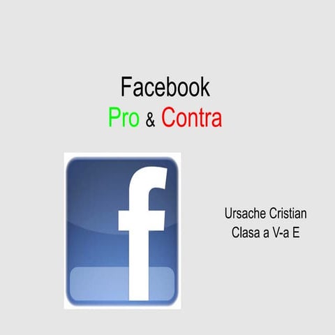 Facebook pro & contra | PPT