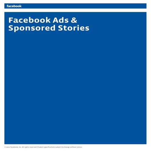 Facebook Ads & Sponsored Stories Guide | PDF