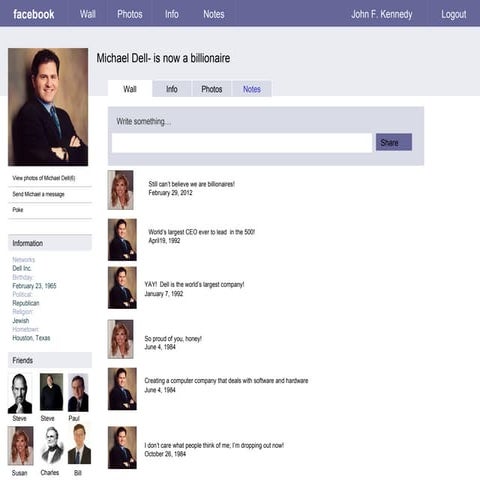 Facebook profile | PPT