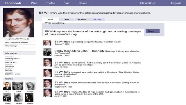 Example Facebook Profile Page