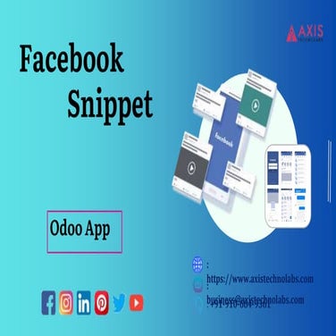 Facebook Feed, Facebook Snippet in odoo, Display Facebook feed in website | PPT