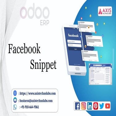 Website Facebook Snippet in odoo, Website Facebook Feed in odoo | PPTX