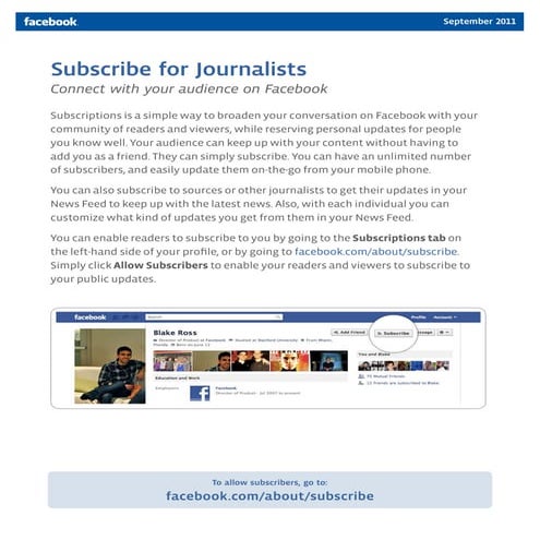 Facebook subscribe button | PDF