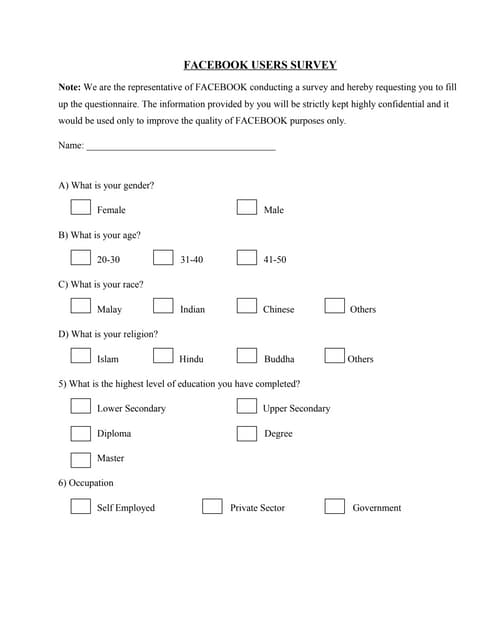 Social Media Survey | PDF