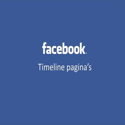 Facebook Timeline handleiding | PDF