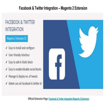 Facebook & Twitter Integration – Magento 2 Extension | PDF | Social ...