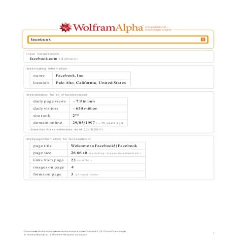 Facebook wolfram alpha | PDF