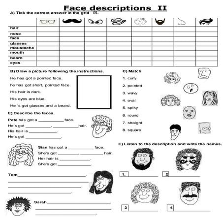 Face descriptions ii | DOCX