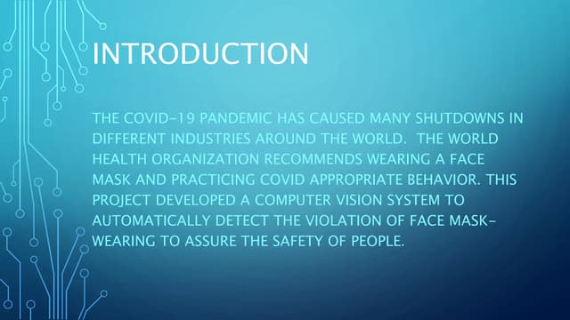 Face Mask Detection Ppt66 2 Pptx