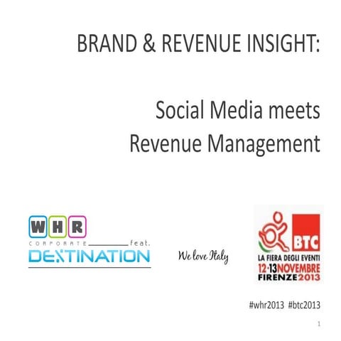 WHR Face Off: Brand & Revenue Insight, Social Media meets Revenue ...