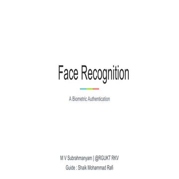Face recognition | PPT
