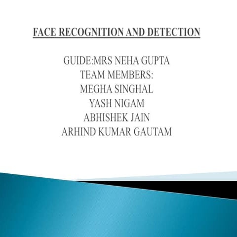 Face recognition and detection | PPTX