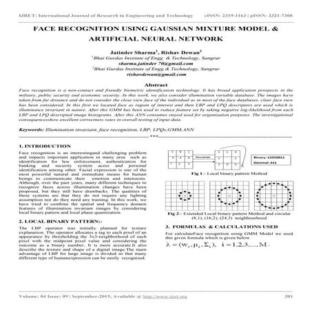 Face Recognition Using Gaussian Mixture Model And Artificial Neural Network Pdf 