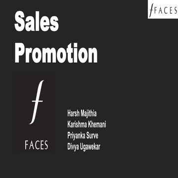 Sales Promotion for Faces Brand | PPTX