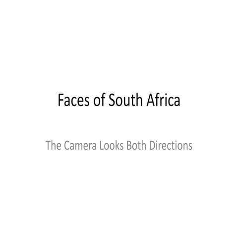 Faces Of South Africa | PPTX