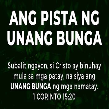 Ang Pista ng Unang Bunga | PPTX