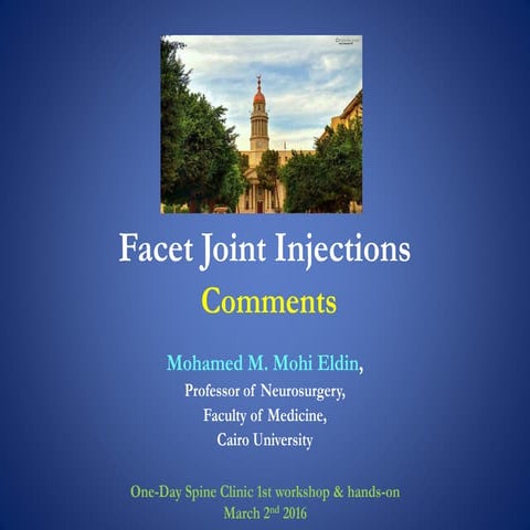 Facet joint injection | PPTX