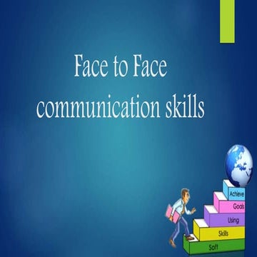 Face to face communications | PPT