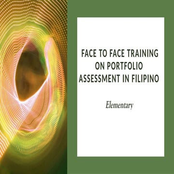 FACE TO FACE TRAINING ON PORTFOLIO ASSESSMENT re-echo.pptx