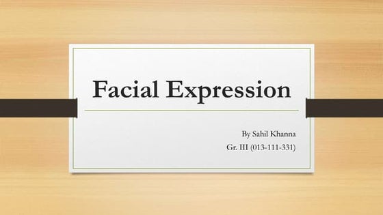 Facial expressions pp | PPTX