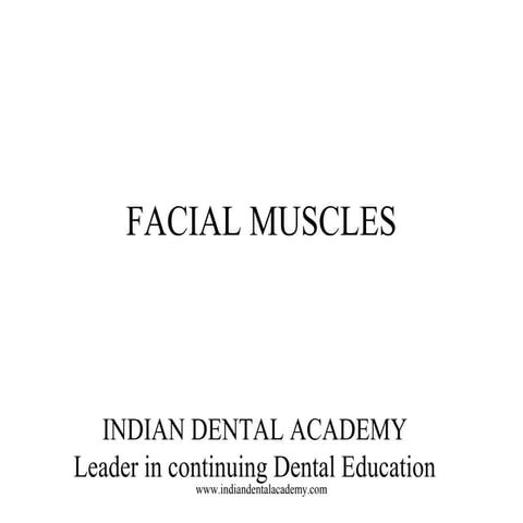 Muscles of face | PPTX