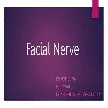 FACIAL NERVE | PPTX