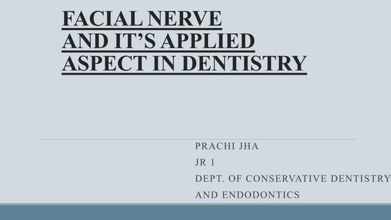 Facial Nerve Summary | PPT