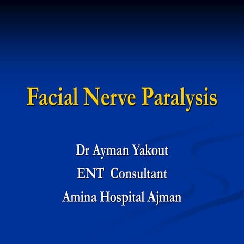 facial nerve examination | PPTX