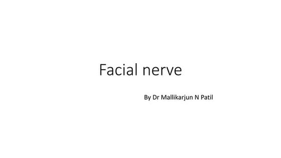 Nerve supply of face & applied | PPT
