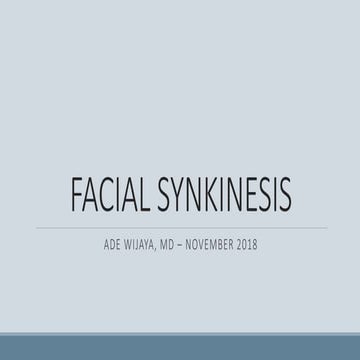 Facial Synkinesis | PPTX