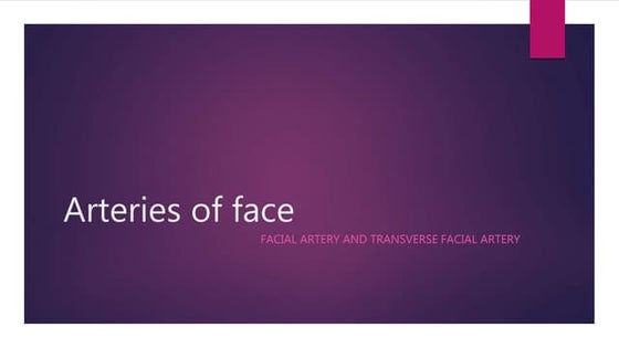 Blood supply of face | PPTX | Ear, Nose and Throat Conditions ...