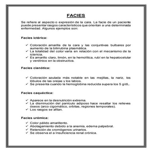 Facies Anormales | PDF