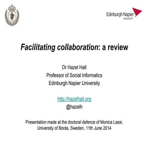 Facilitating collaboration | PPT