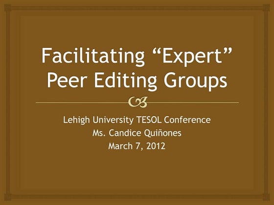 Expert editing presentation handout | PDF