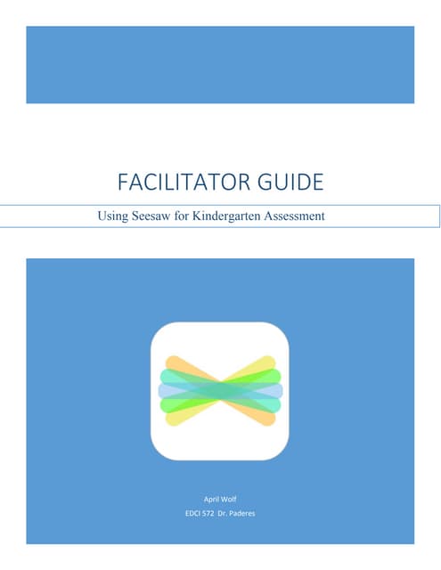 Using Seesaw for Kindergarten Assessment | PPT