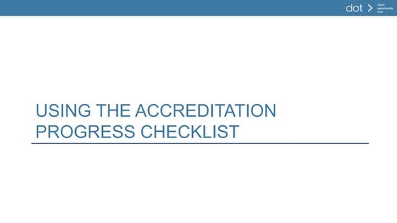Exporting the Accreditation Checklist | PPT